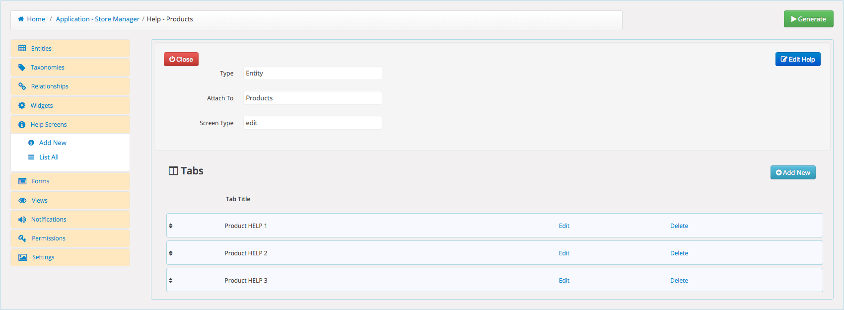Adding contextual help - WP App Studio